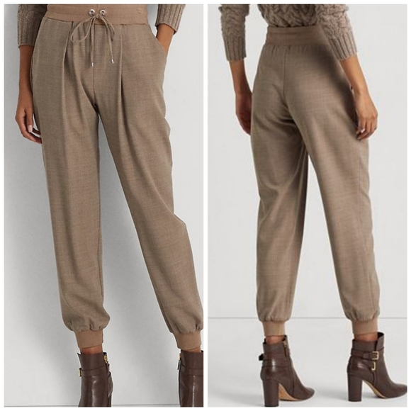 Ralph Lauren Black Label | Pants & Jumpsuits | Lauren Ralph Lauren Wool Crepe Jogger Light ...